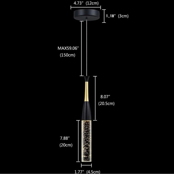 Accents | Bubble Cylinder Crystal Pendant Light | Poshmark